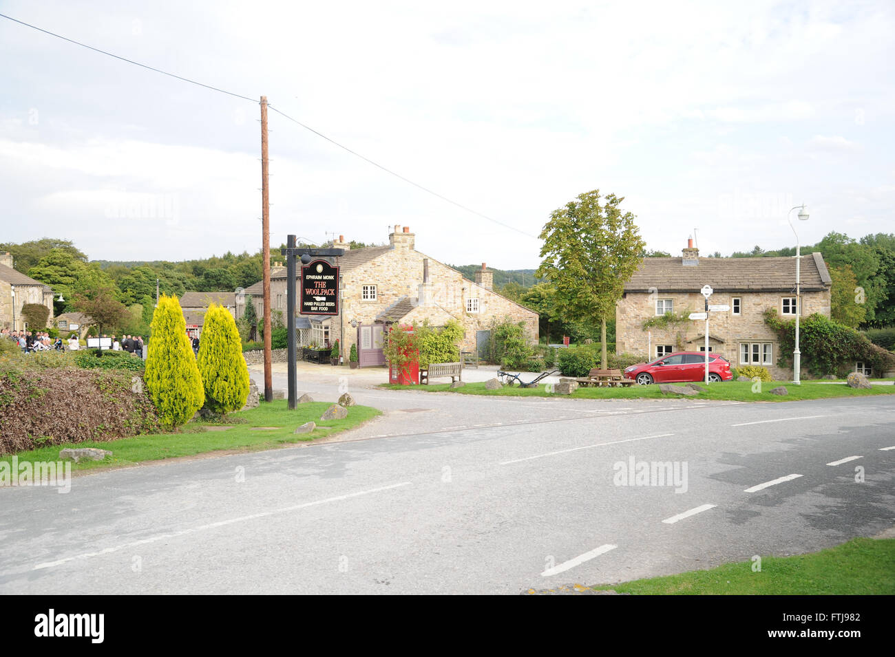 General views of the set on location of Itv soap emmerdale Stock Photo ...