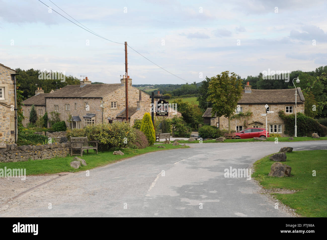 General views of the set on location of Itv soap emmerdale Stock Photo ...