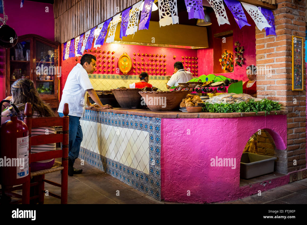 Colorines restaurant in Tepoztlan Mexico Stock Photo - Alamy