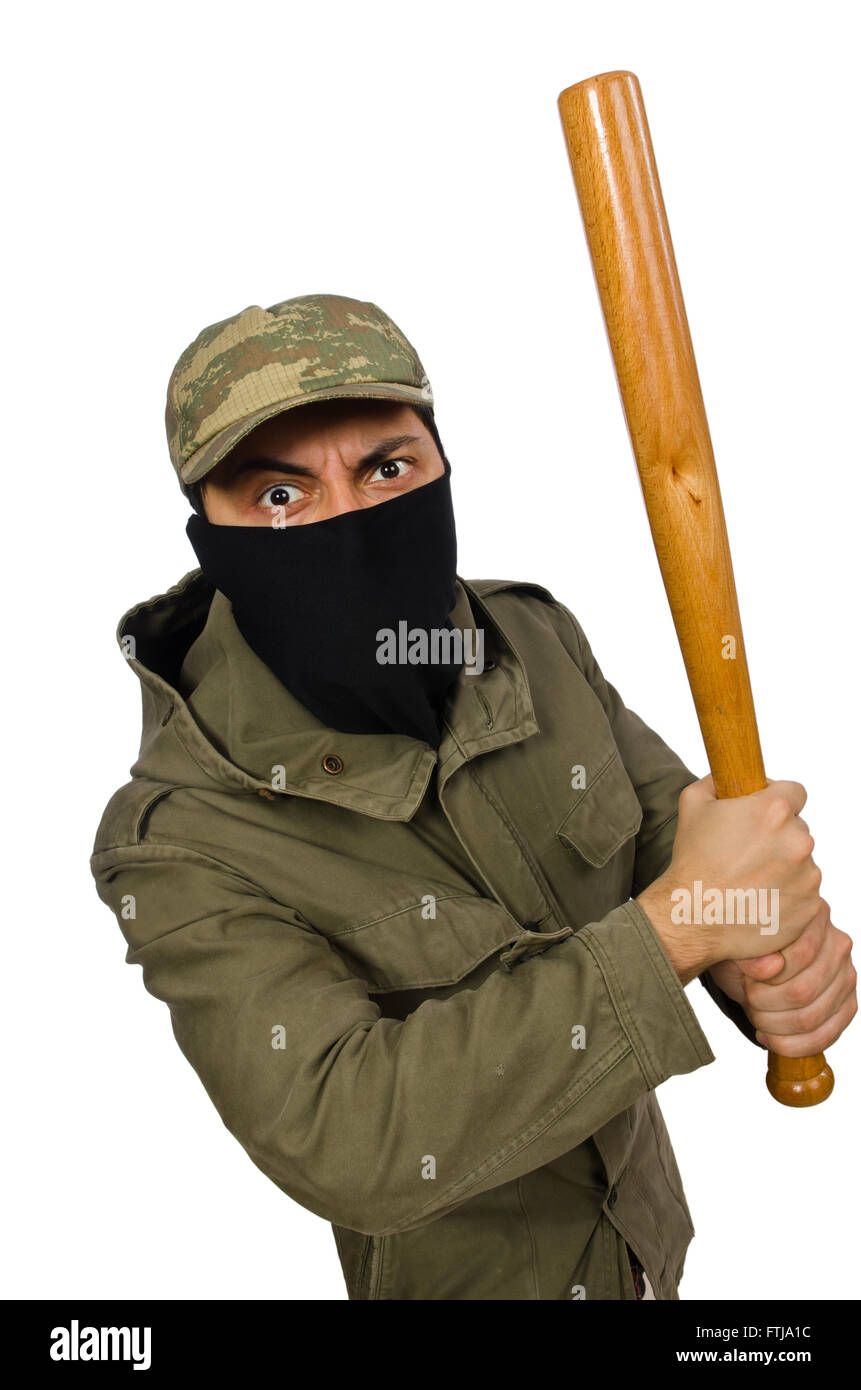 Balaclava man baseball bat hi-res stock photography and images - Alamy
