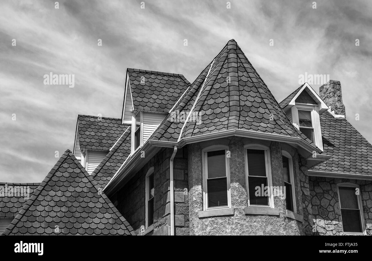 Victorian House Exterior Black and White Stock Photos & Images - Alamy