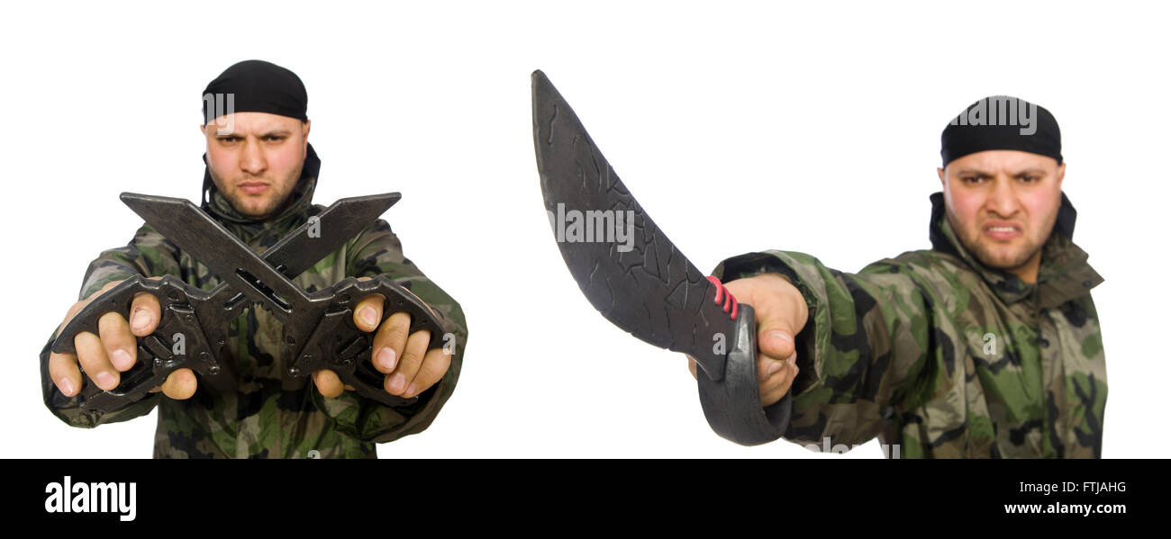 Soldier holding sabre Cut Out Stock Images & Pictures - Alamy