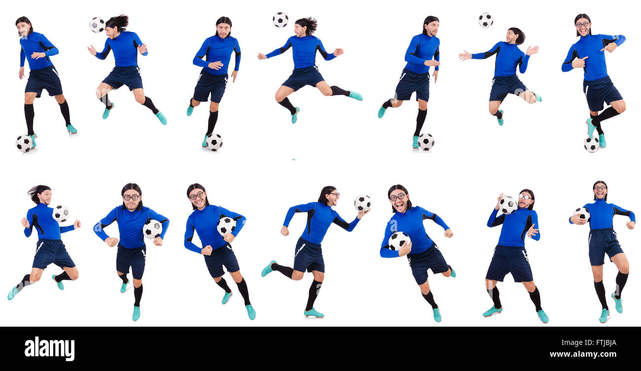 Football player isolated on the white background Stock Photo - Alamy