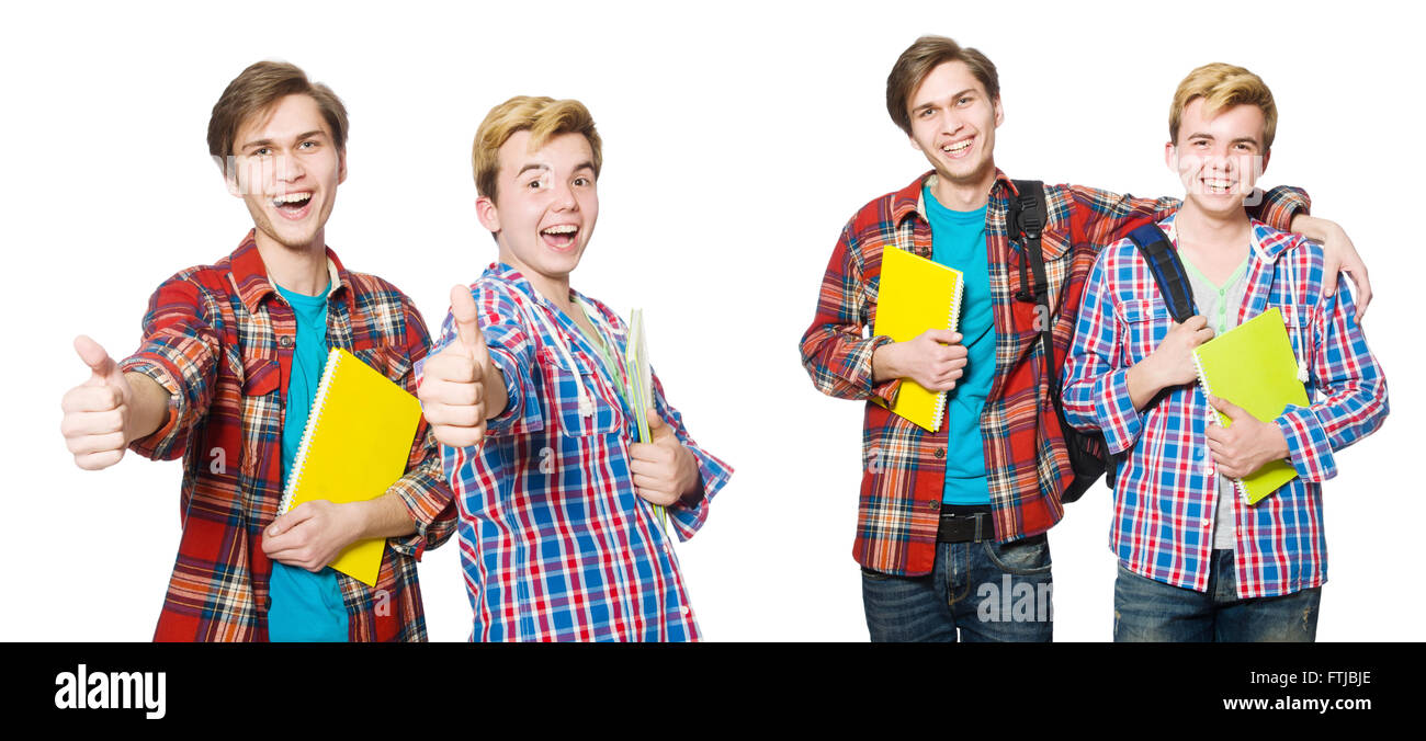 Young student isolated on white Stock Photo - Alamy