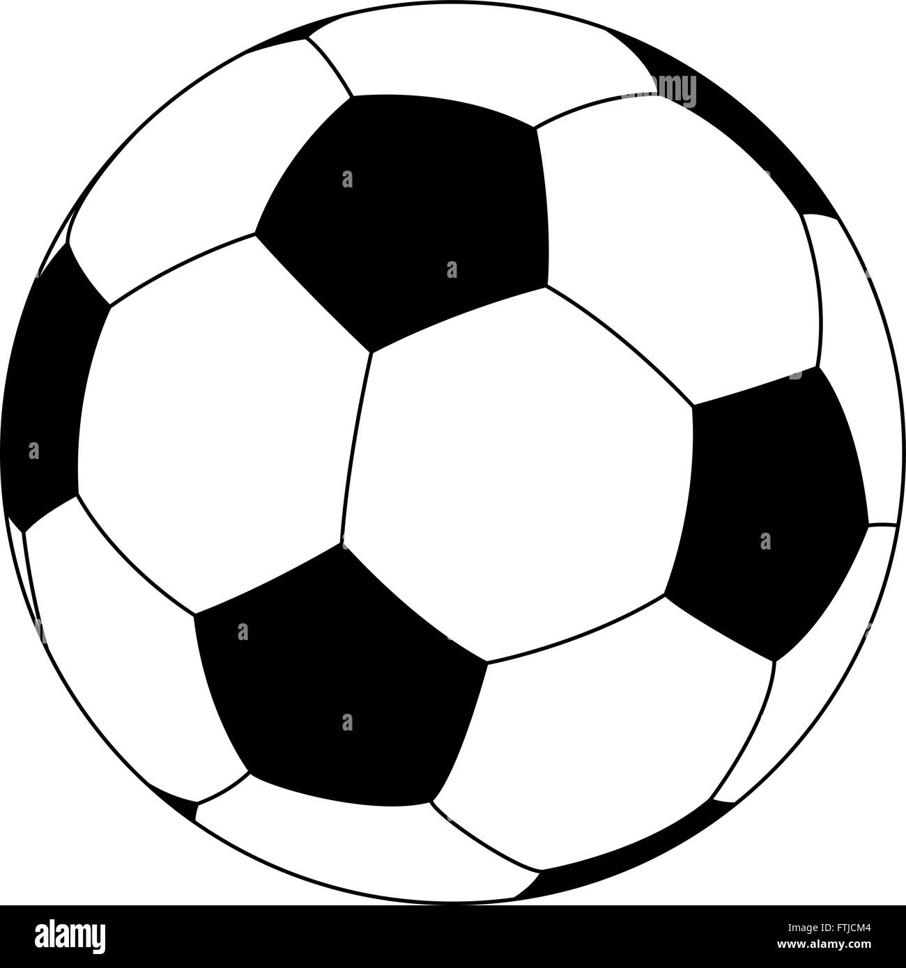 Simple style football / soccer ball isolated on white background Stock ...