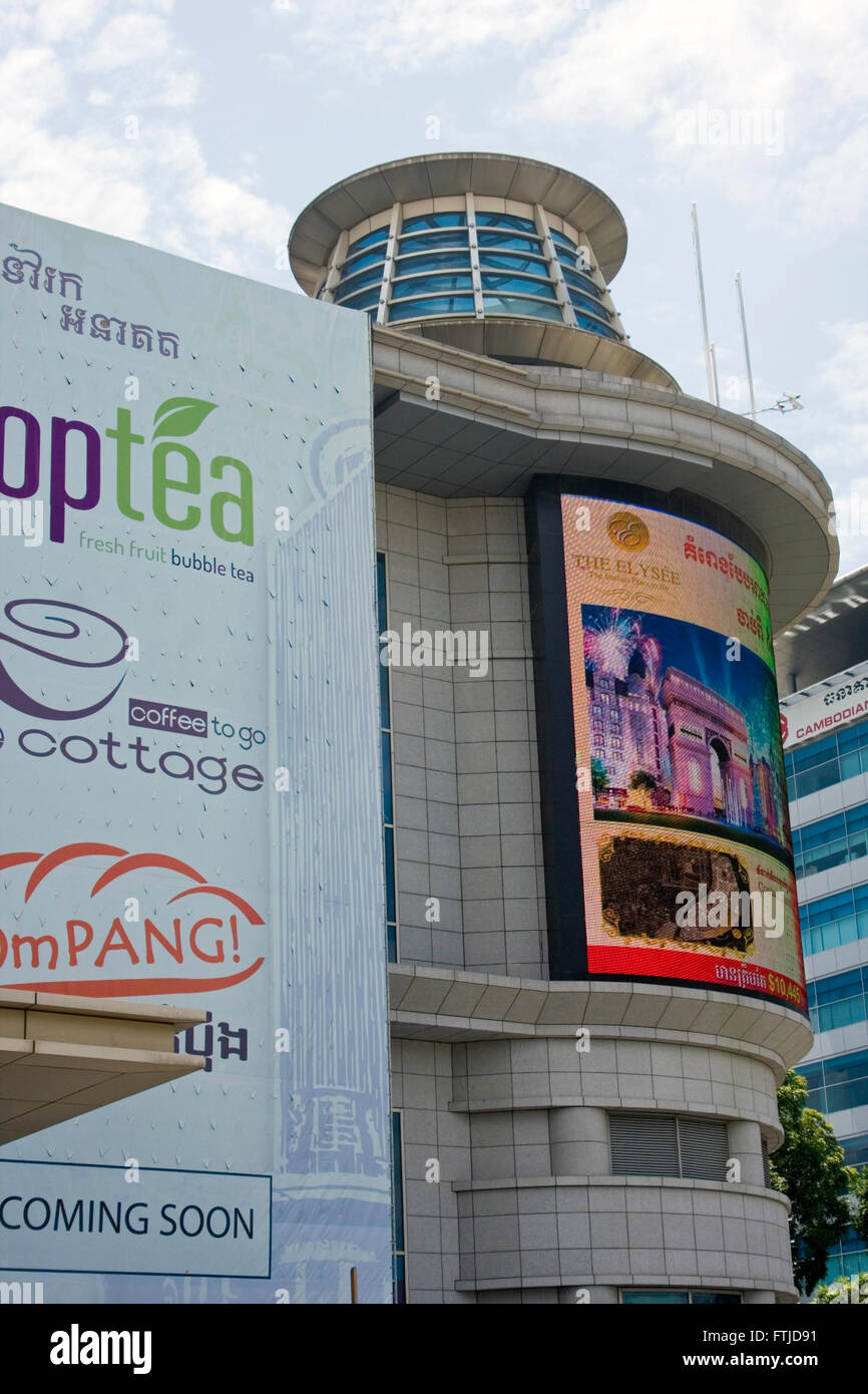 The new Vattanac Capital Tower rises above a city street below Canadia ...