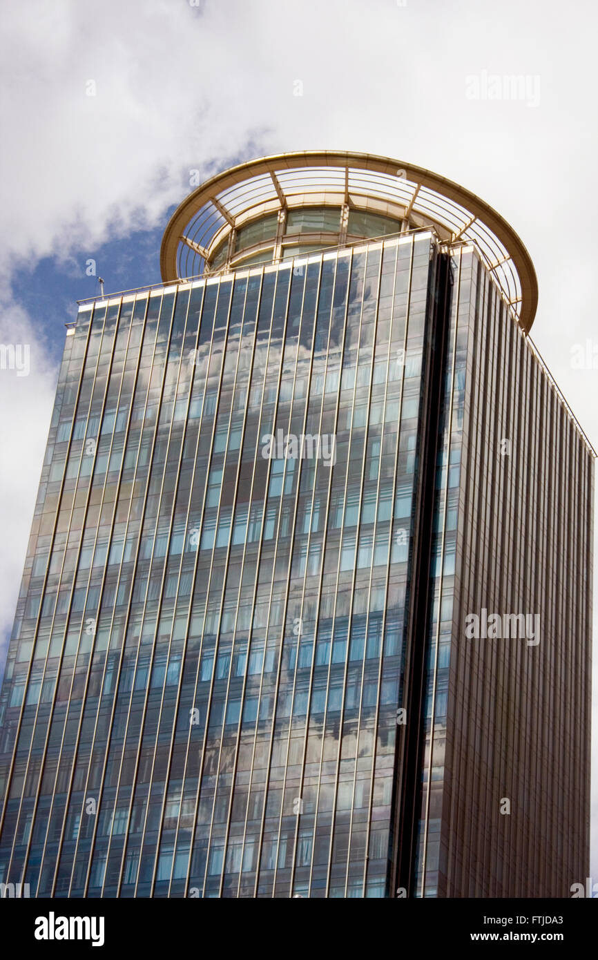 The new Canadia Tower rises above a city street in Phnom Penh, Cambodia ...