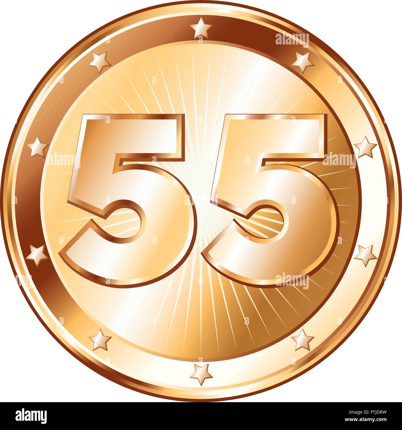 Round circle shaped metal badge / seal of approval in a bronze look and ...