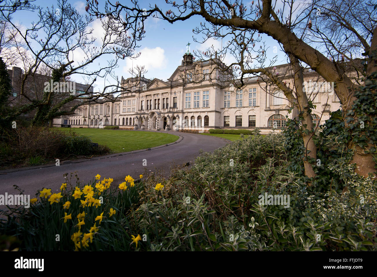 Cardiff University main building in Cardiff, south Wales Stock Photo ...