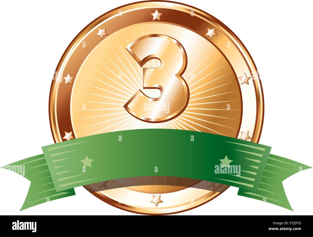 Bronze medal with number three hi-res stock photography and images - Alamy