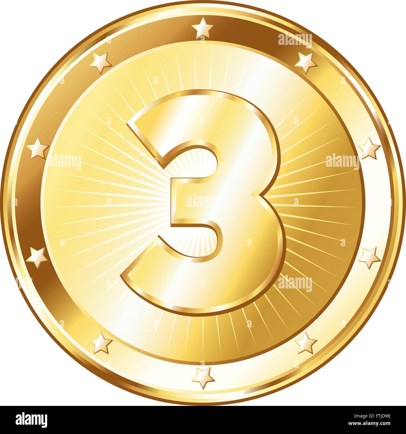 Round circle shaped metal badge / seal of approval in a gold look and ...