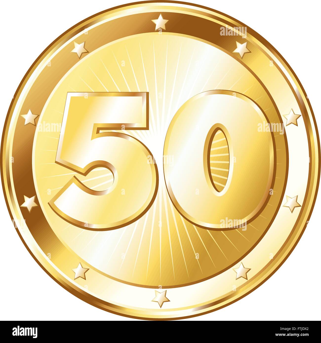 Round circle shaped metal badge / seal of approval in a gold look and ...