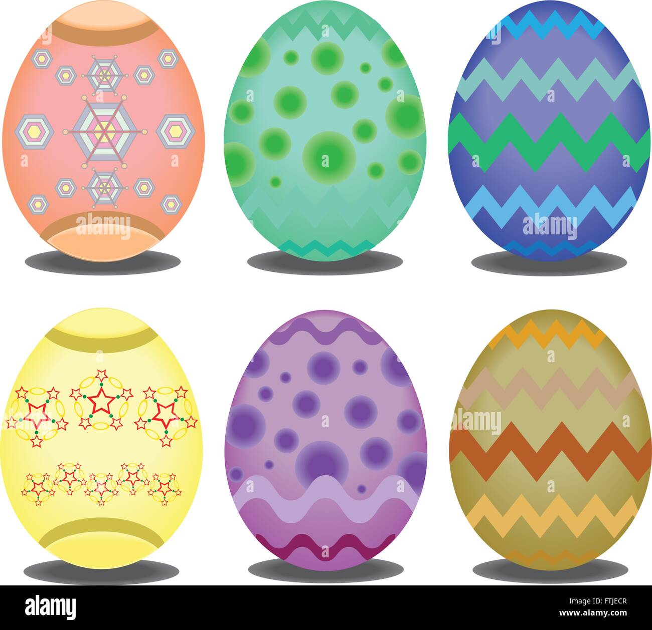 Color easter eggs white Stock Vector Images - Alamy