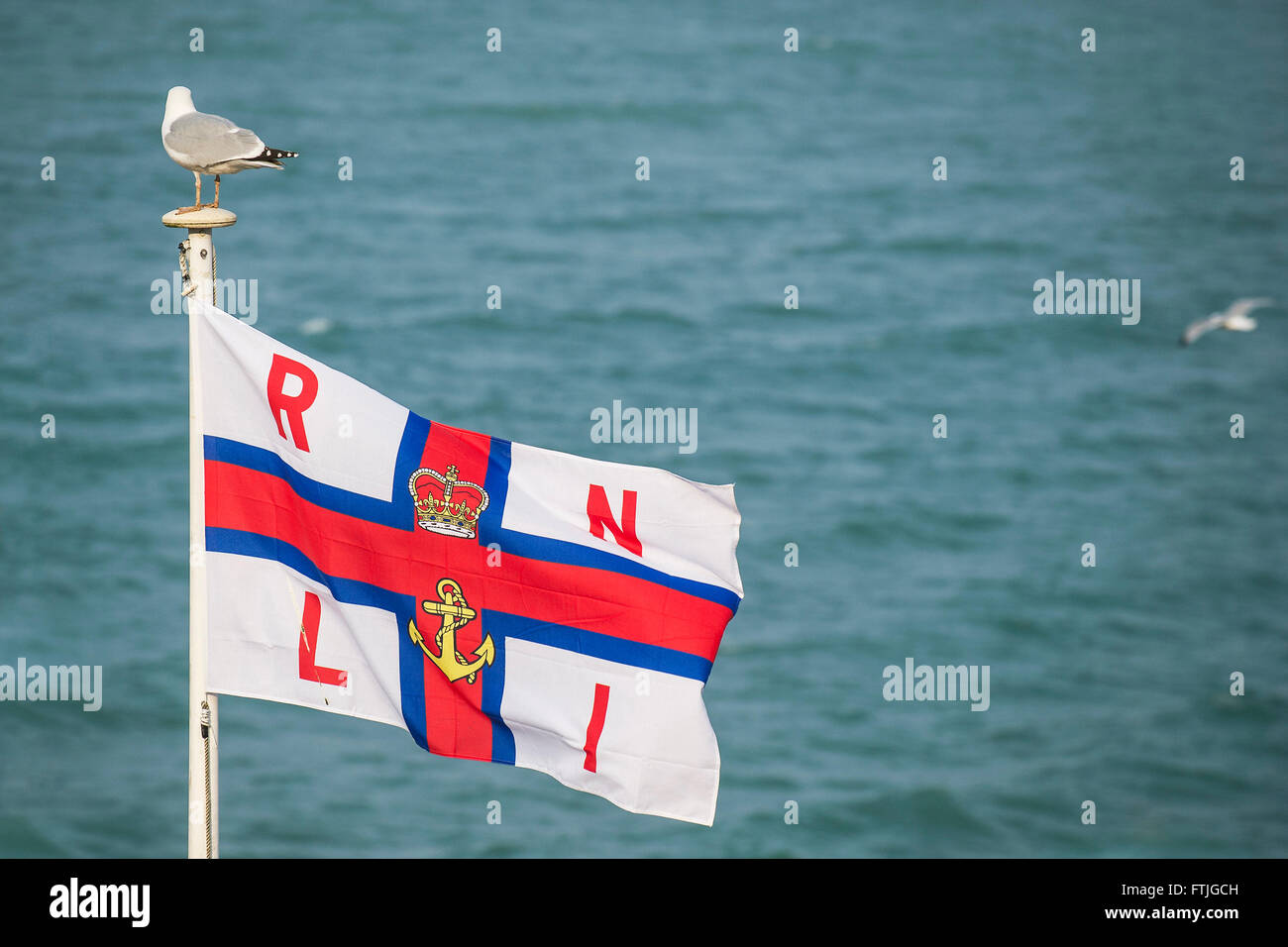 The flag of the RNLI Stock Photo - Alamy