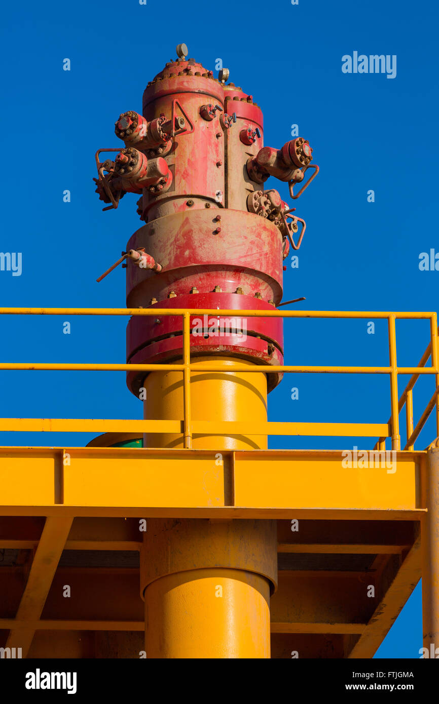 Top of oil rig jacket Stock Photo - Alamy