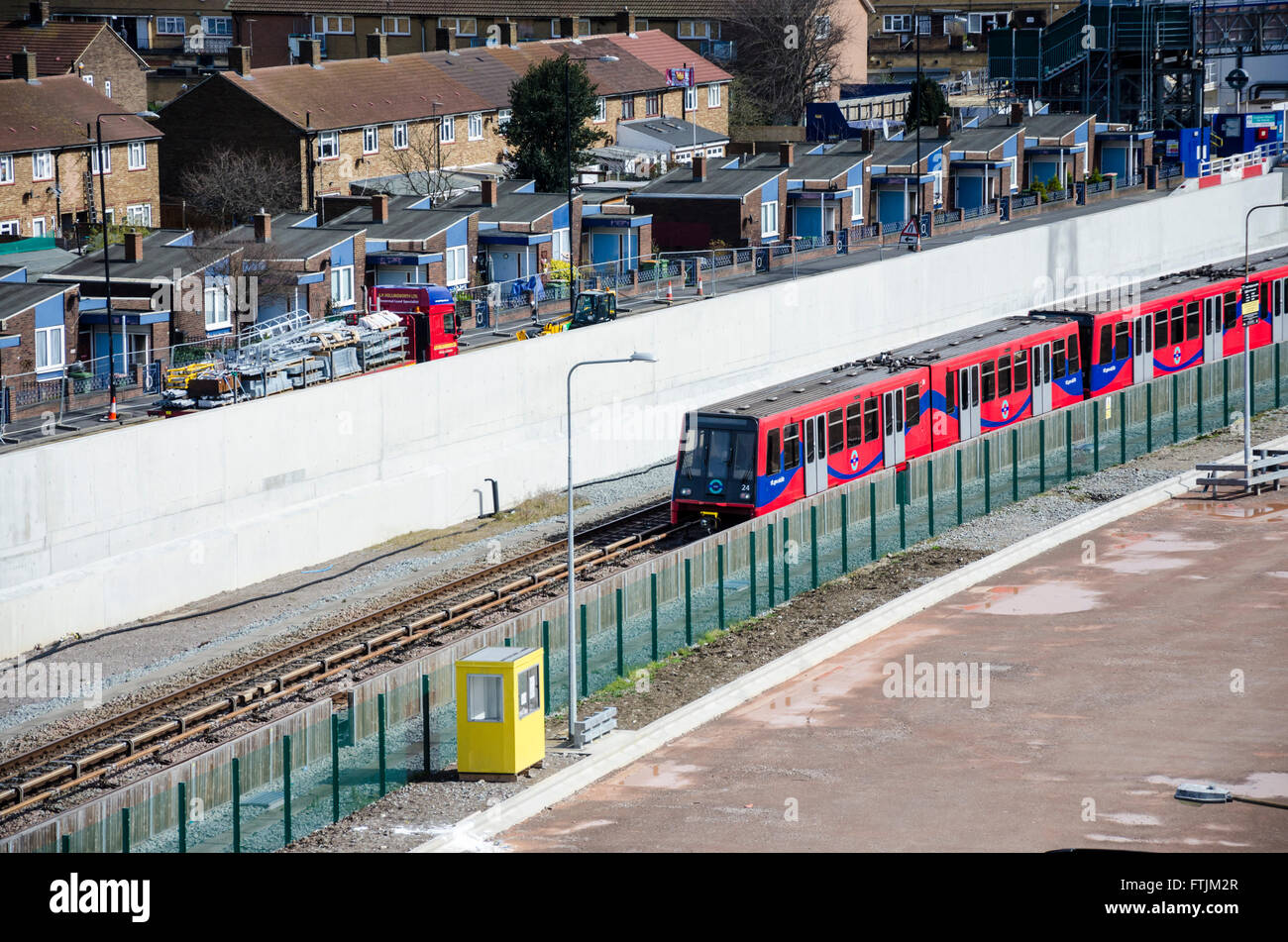 A Docklands Light Railway train Stock Photo - Alamy
