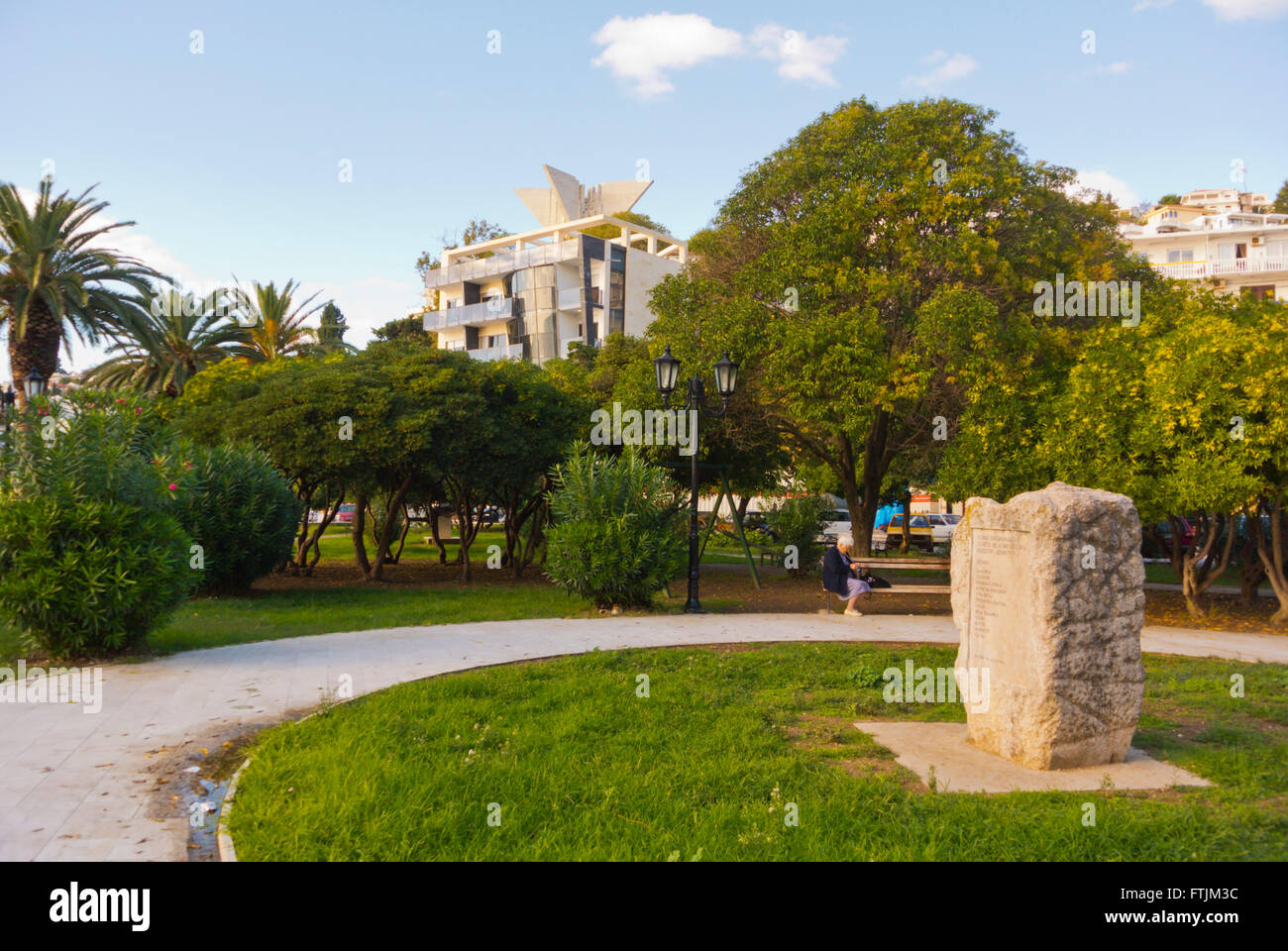 Parku i Princave, park by Mala Plaza, Ulcinj, Ulqin, Montenegro, Crna ...