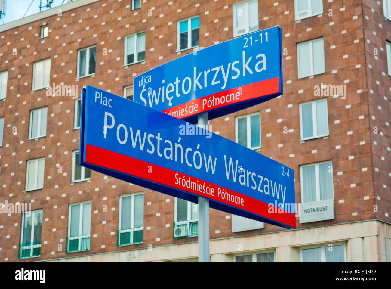 Poland street signs hi-res stock photography and images - Alamy