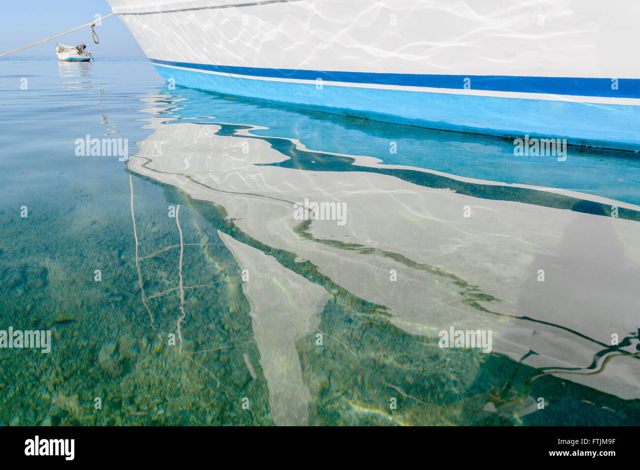abstract reflections of boats Stock Photo - Alamy