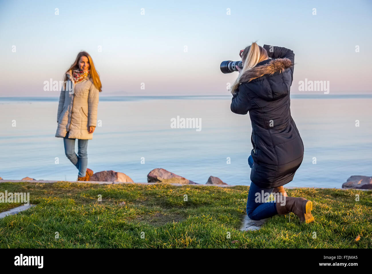 Photographer in action Stock Photo - Alamy
