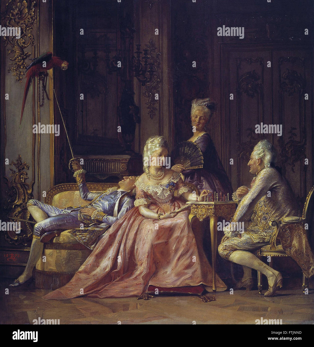 Kristian Zahrtmann - Scene from the court of Christian VII - The ...