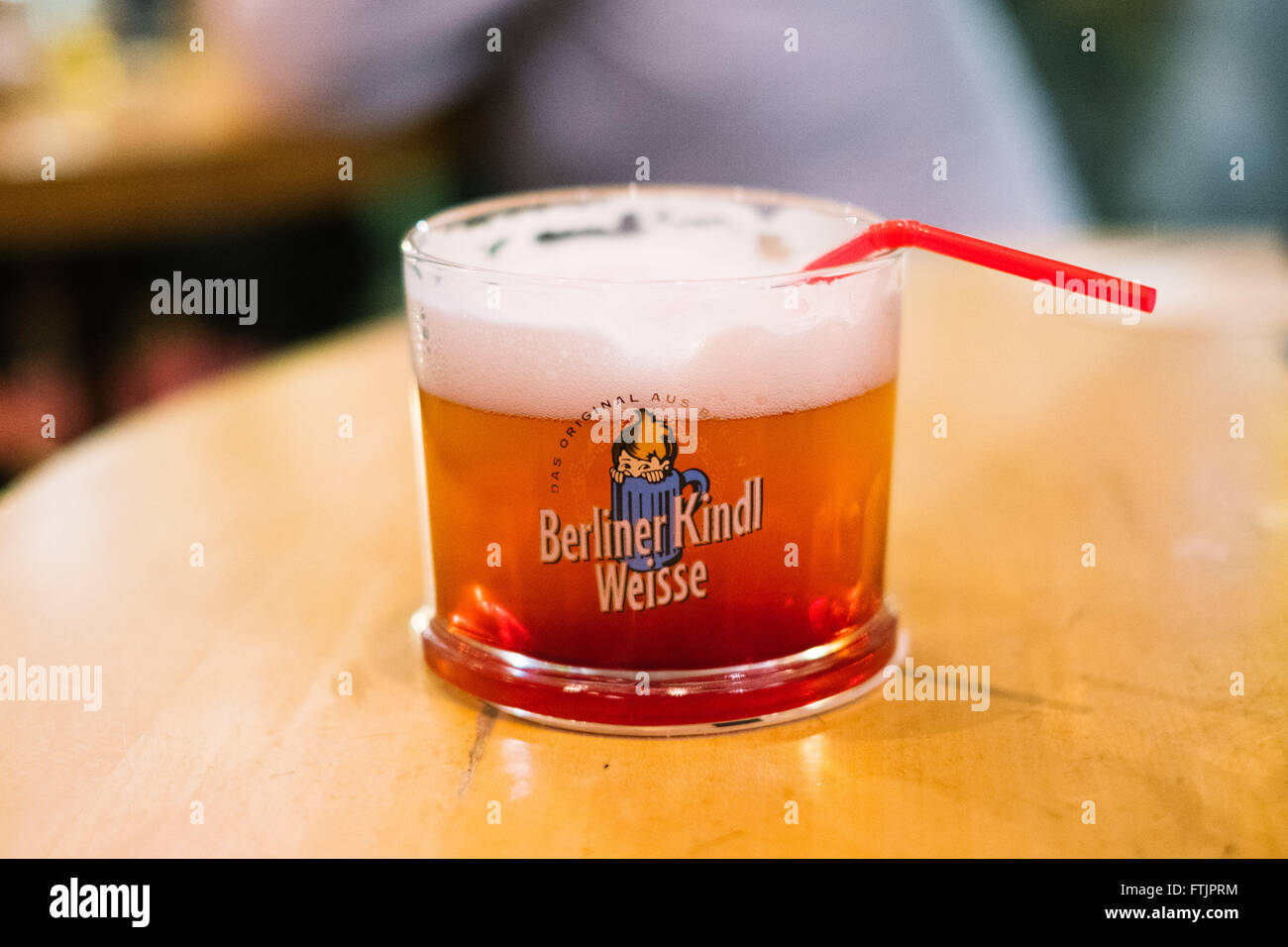 The Berlin cult beer "Berliner Kindl Weisse" with the flavor red ...