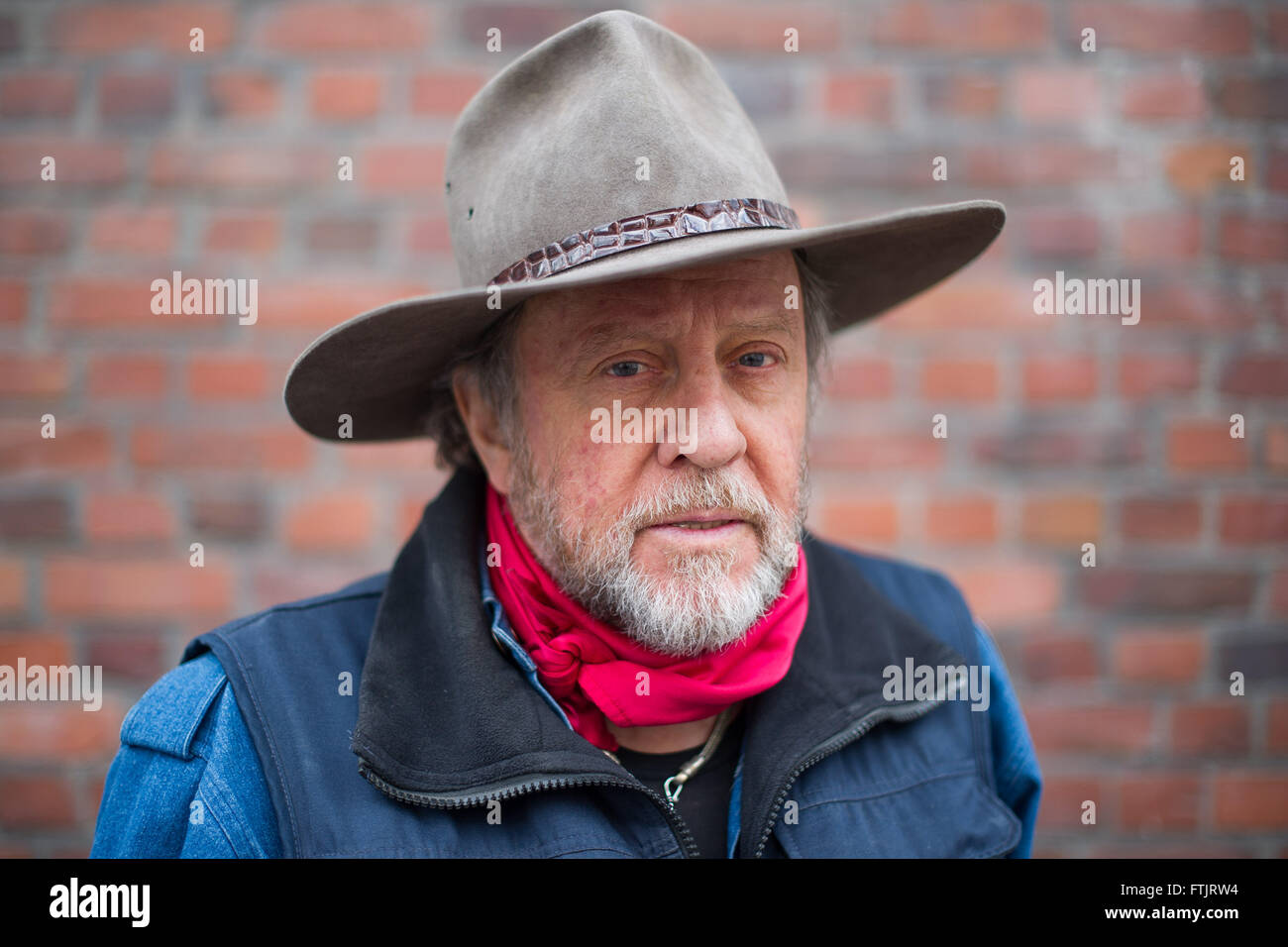 Hamburg, Germany. 29th Mar, 2016. Artist Gunter Demnig, pictured in ...