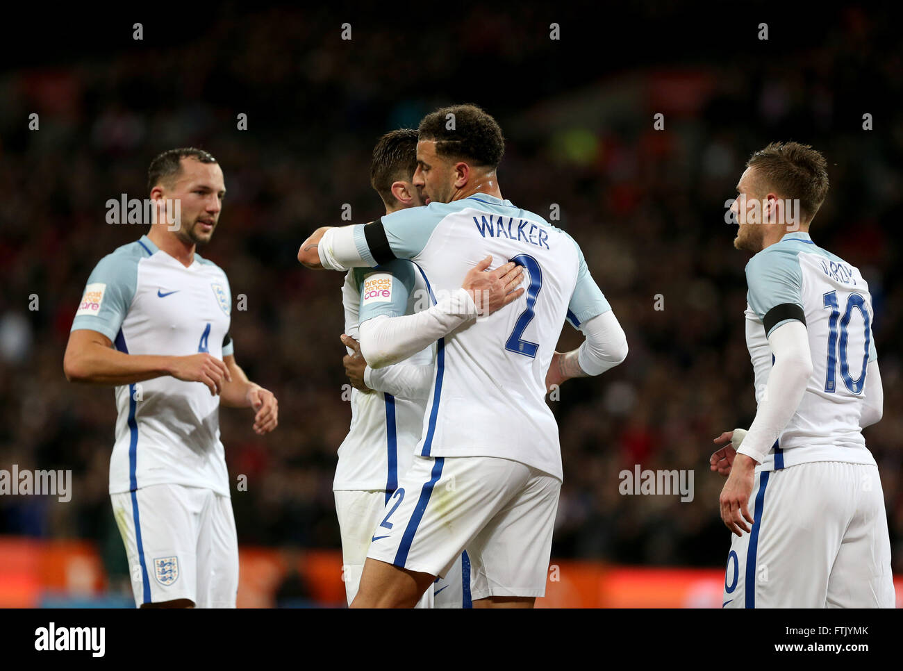 London, Britain. 29th Mar, 2016. Players of England celebrate after ...