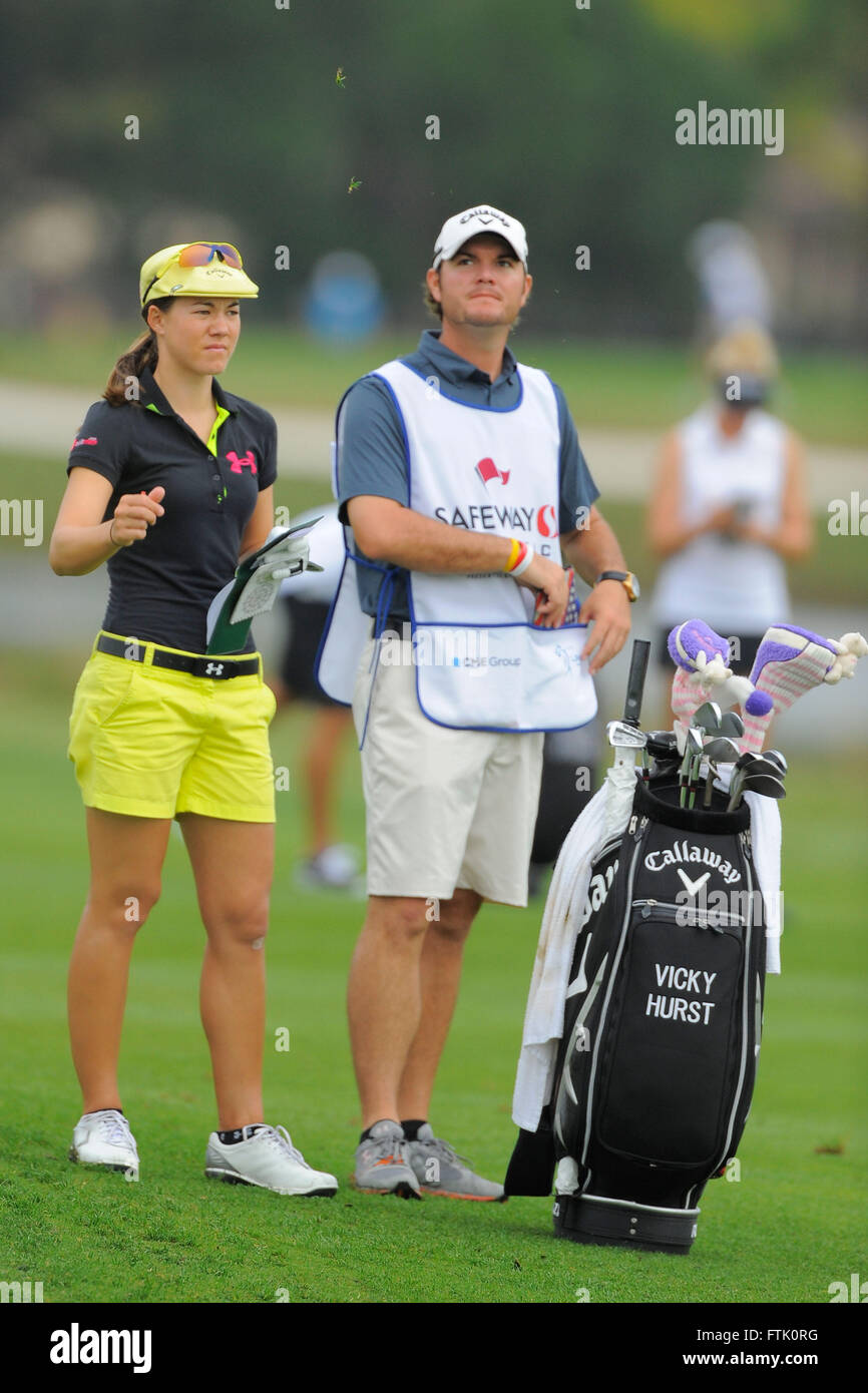 Orlando, Fla, USA. 17th Nov, 2011. Vicky Hurst and her caddie during ...