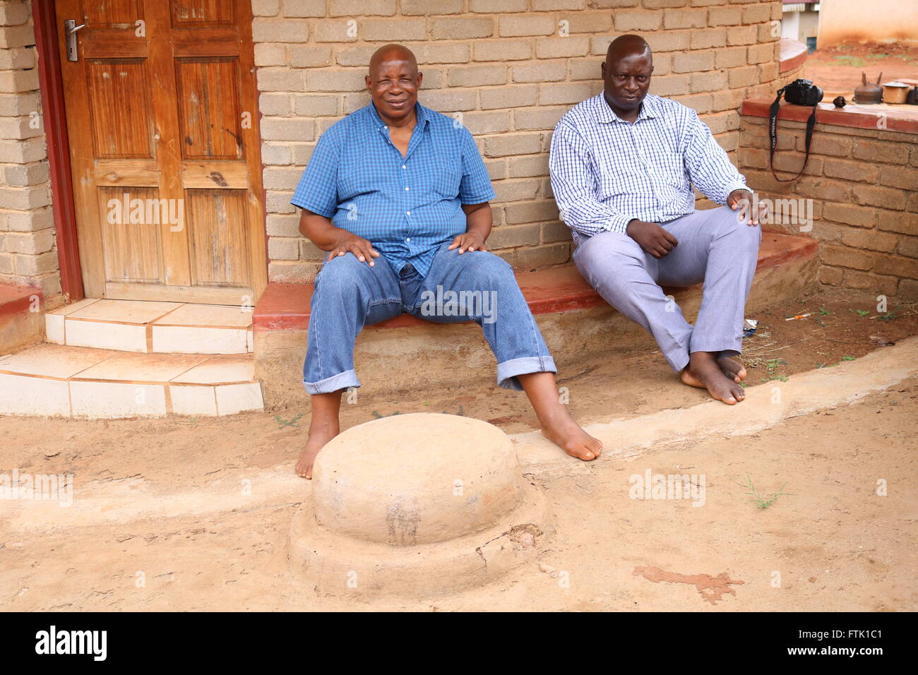 Khethakoni, South Africa. 22nd Feb, 2016. Moshakge Molokwane (L) and ...