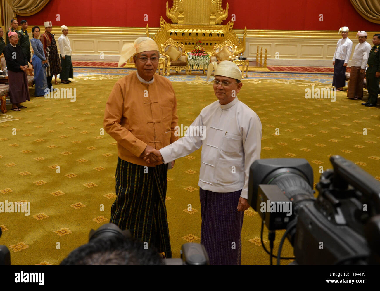 Nay Pyi Taw. 30th Mar, 2016. Myanmar's outgoing President U Thein Sein ...