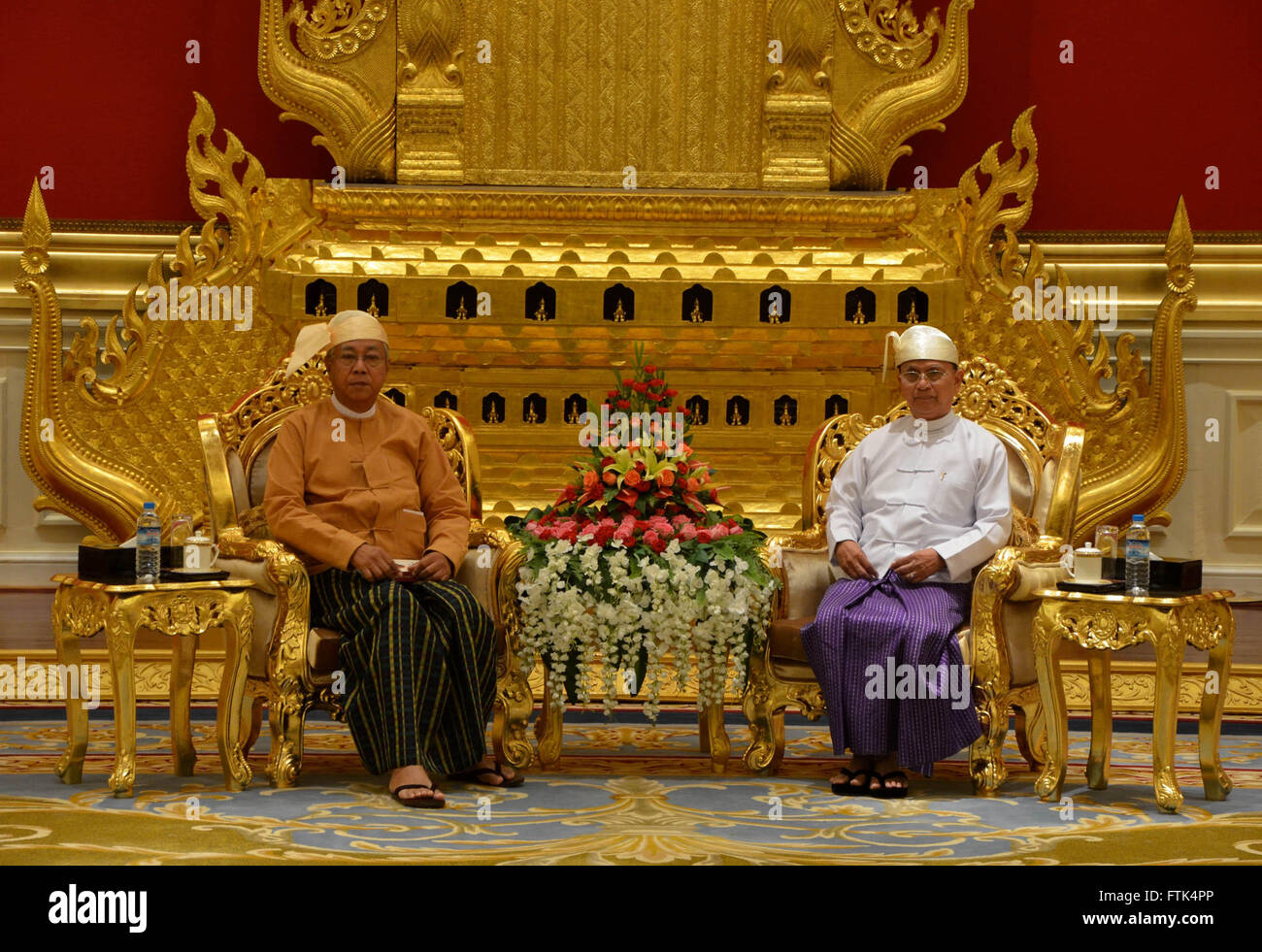 Nay Pyi Taw. 30th Mar, 2016. Myanmar's outgoing president U Thein Sein ...