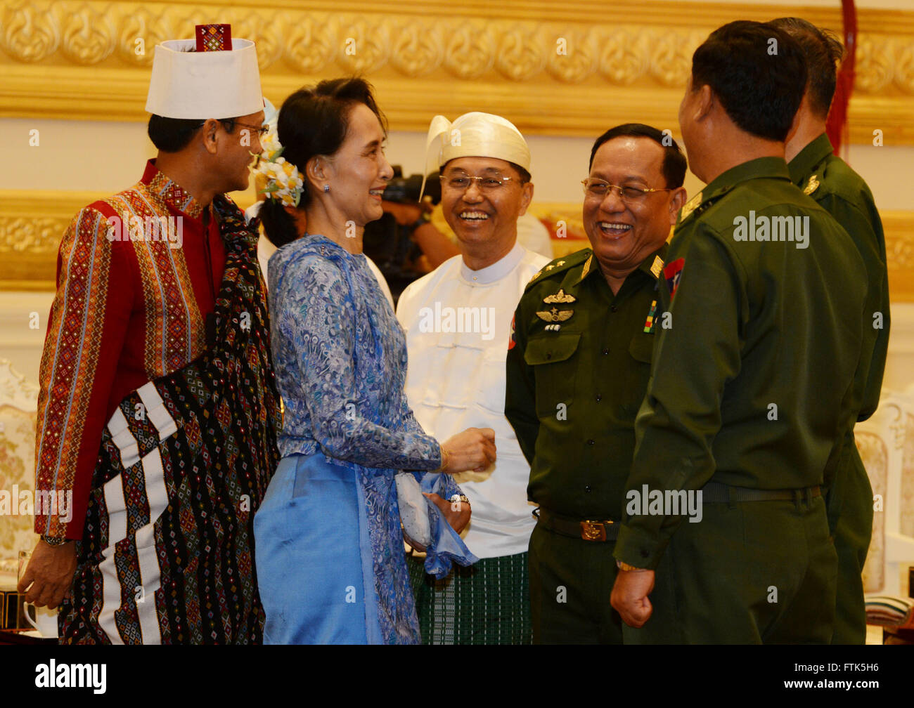 Nay Pyi Taw, Myanmar. 30th Mar, 2016. Chairperson of Myanmar's ruling ...