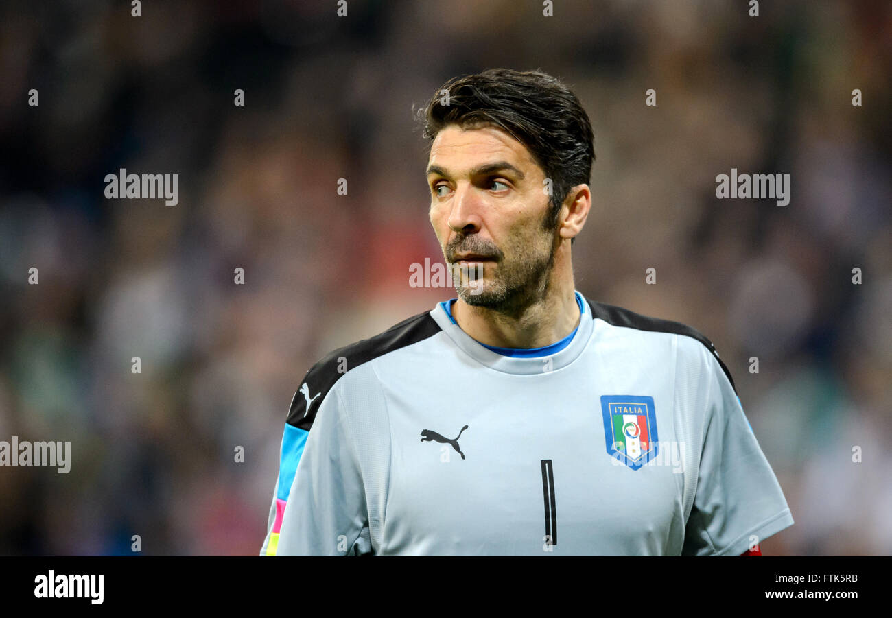 Munich, Germany. 29th Mar, 2016. Italy's goalkeeper Gianluigi Buffon ...