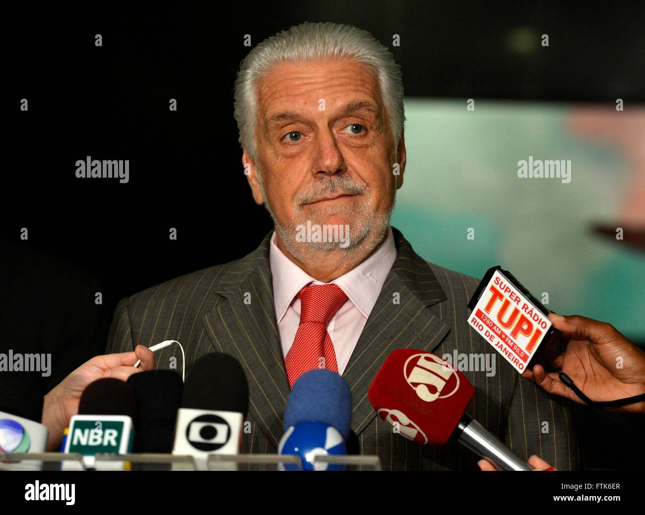 Former presidential Chief of Staff Jaques Wagner speaks to the media ...