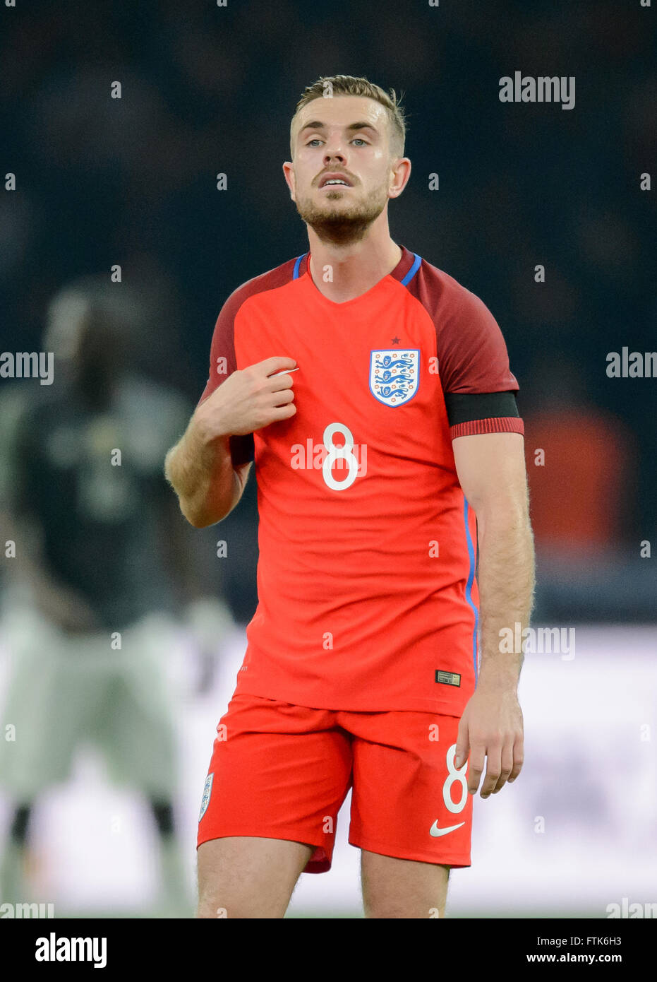 Berlin, Germany. 26th Mar, 2016. England's Jordan Henderson gestures ...