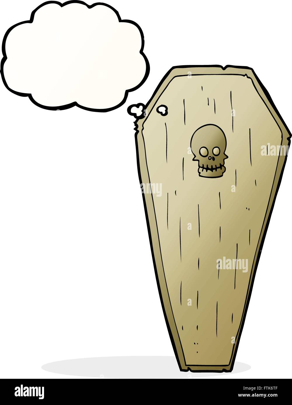 Freehand retro cartoon halloween coffin hi-res stock photography and ...