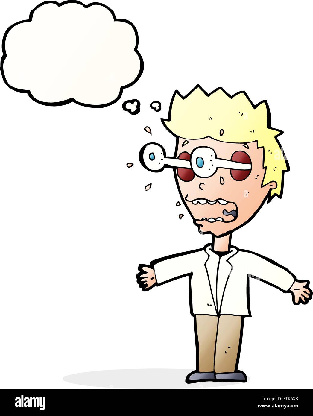 cartoon staring man with thought bubble Stock Vector Image & Art - Alamy