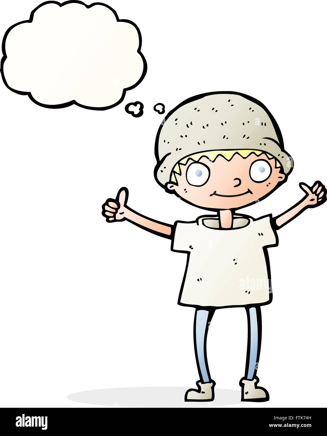 Cartoon boy positive attitude thought hi-res stock photography and ...