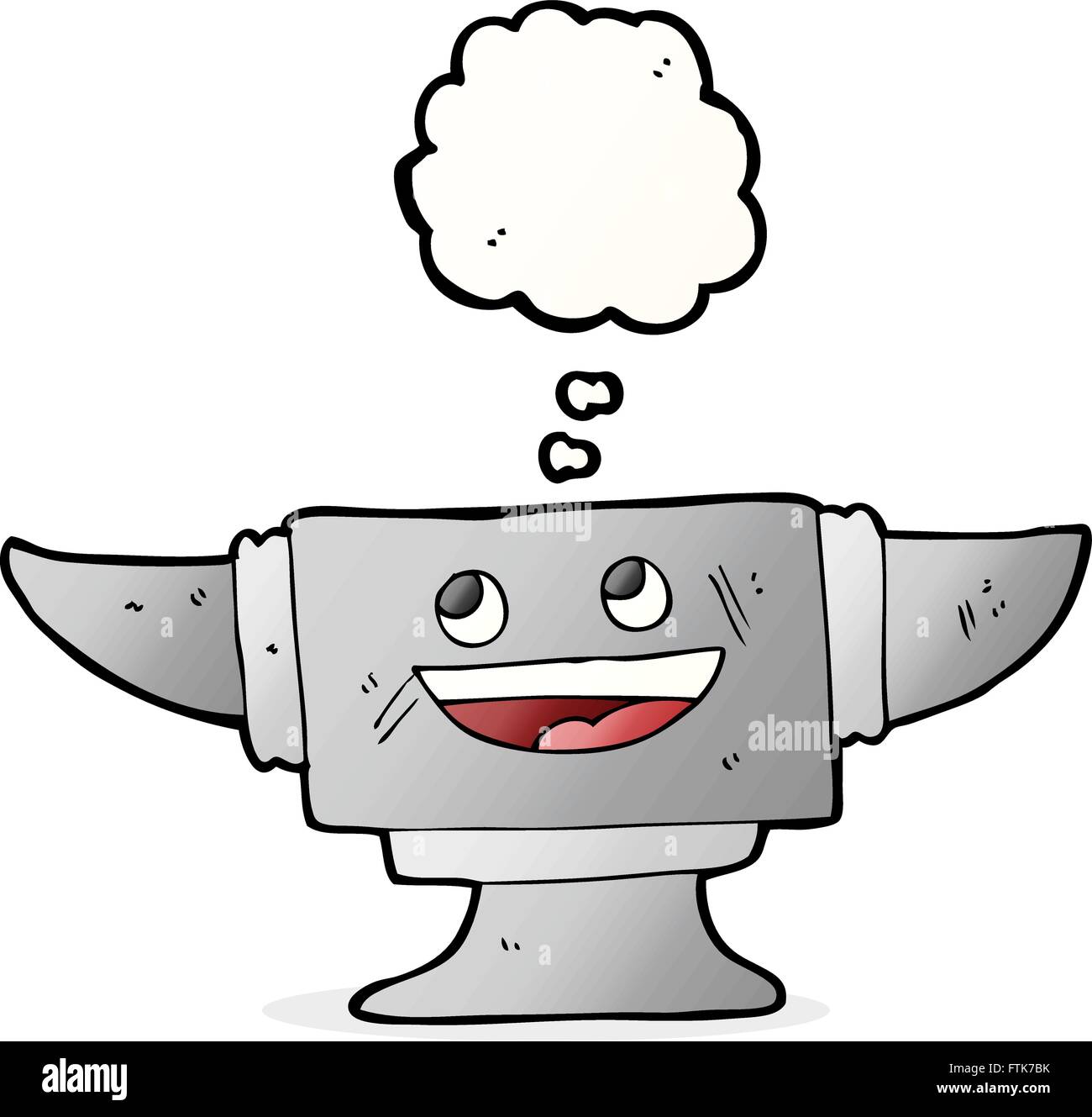 cartoon blacksmith anvil with thought bubble Stock Vector Image & Art ...