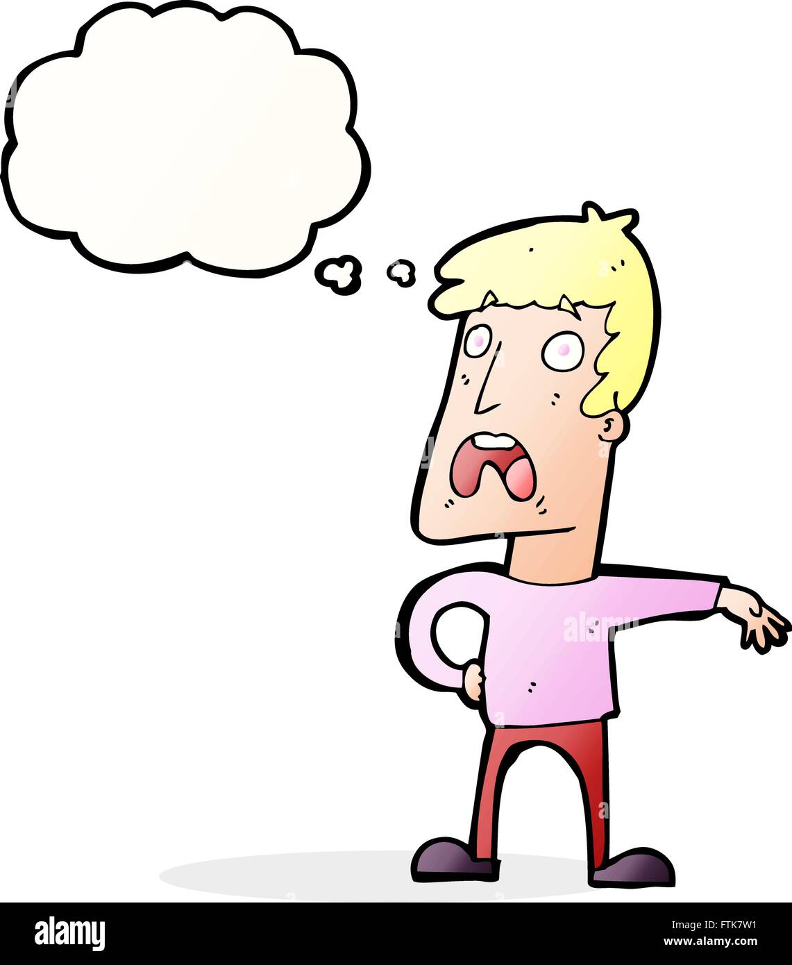 cartoon complaining man with thought bubble Stock Vector Image & Art ...