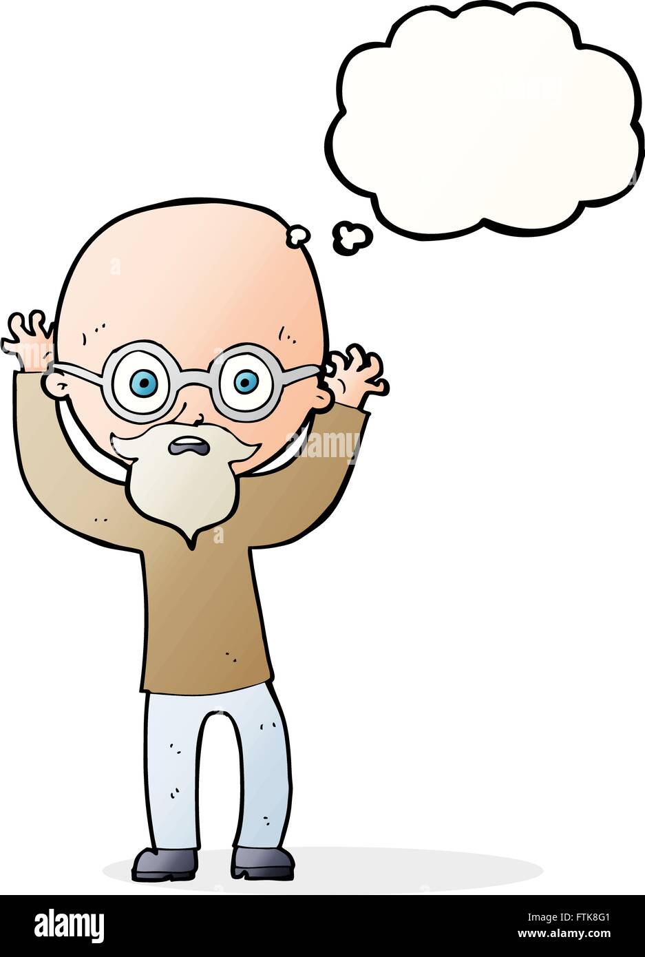 Cartoon stressed bald man hi-res stock photography and images - Alamy