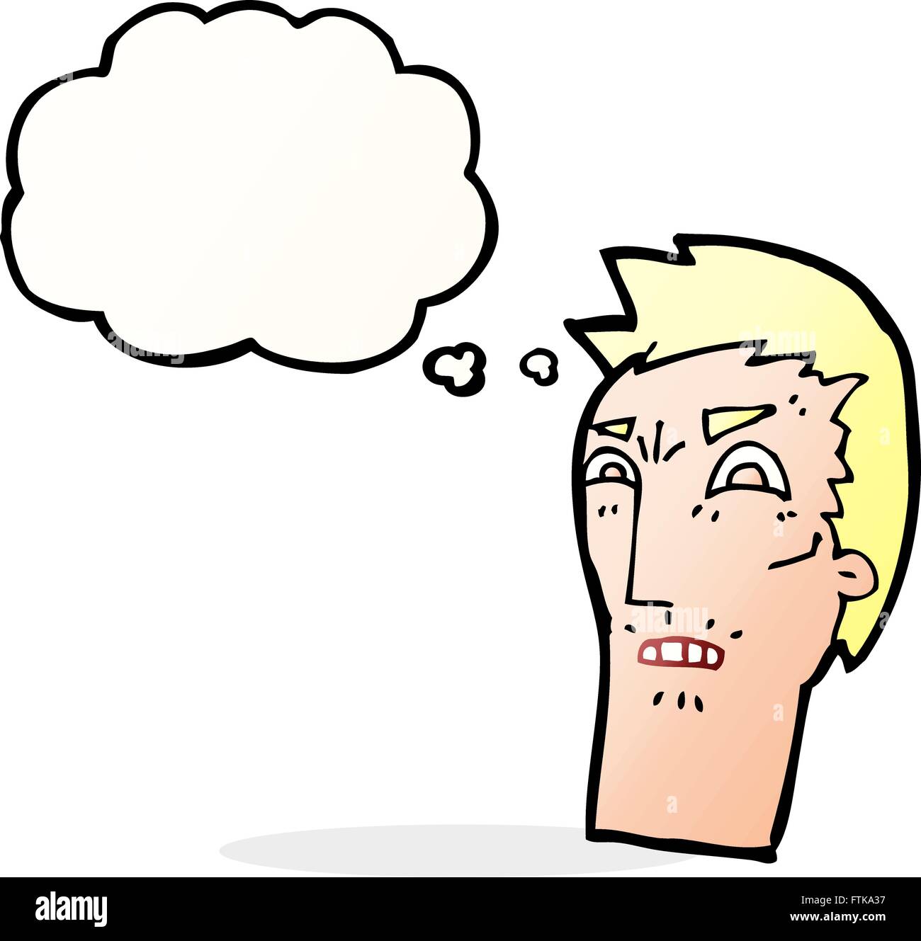 Cartoon angry face thought bubble hi-res stock photography and images ...