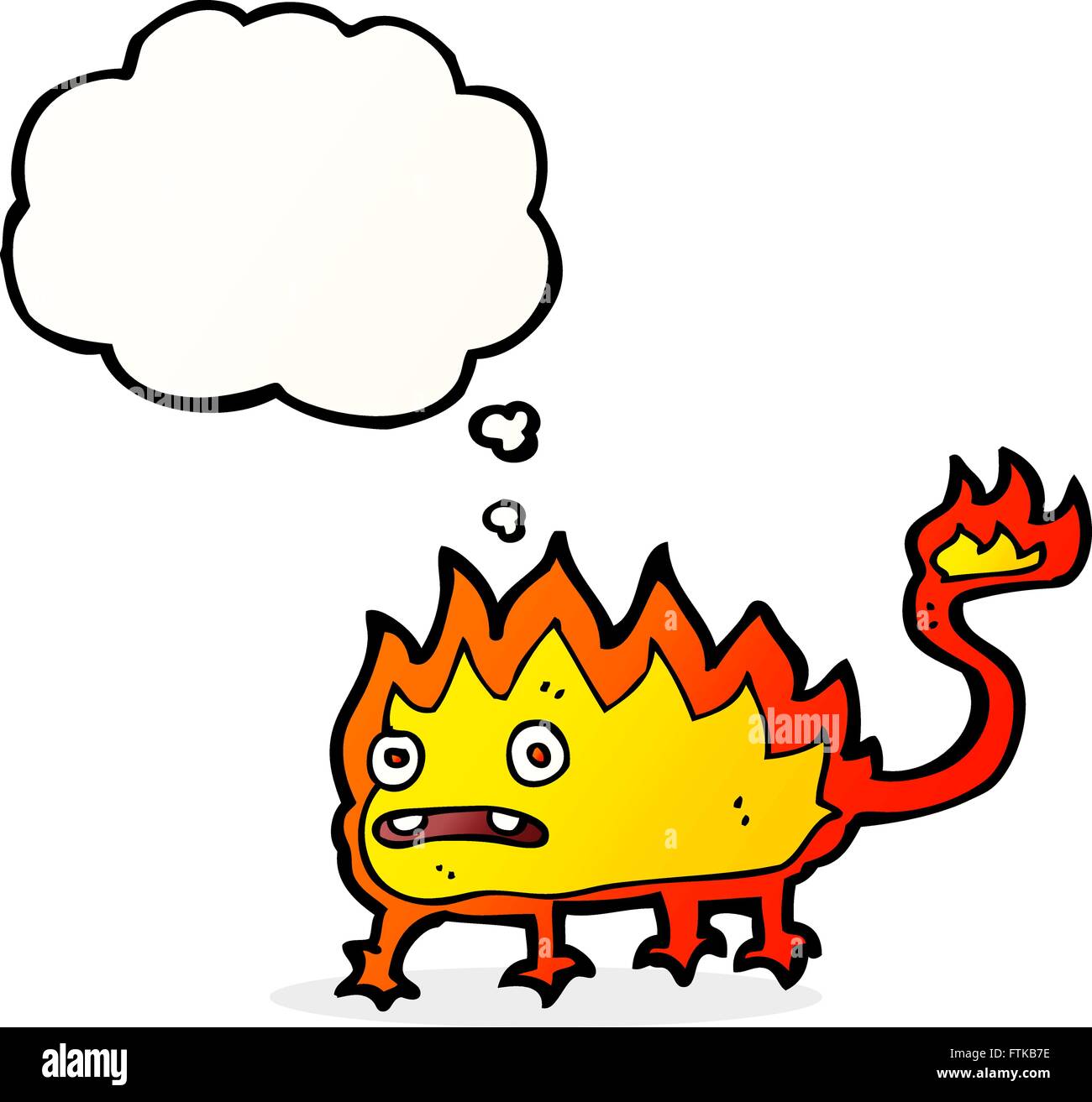 Cartoon fire thought bubble Stock Vector Images - Alamy
