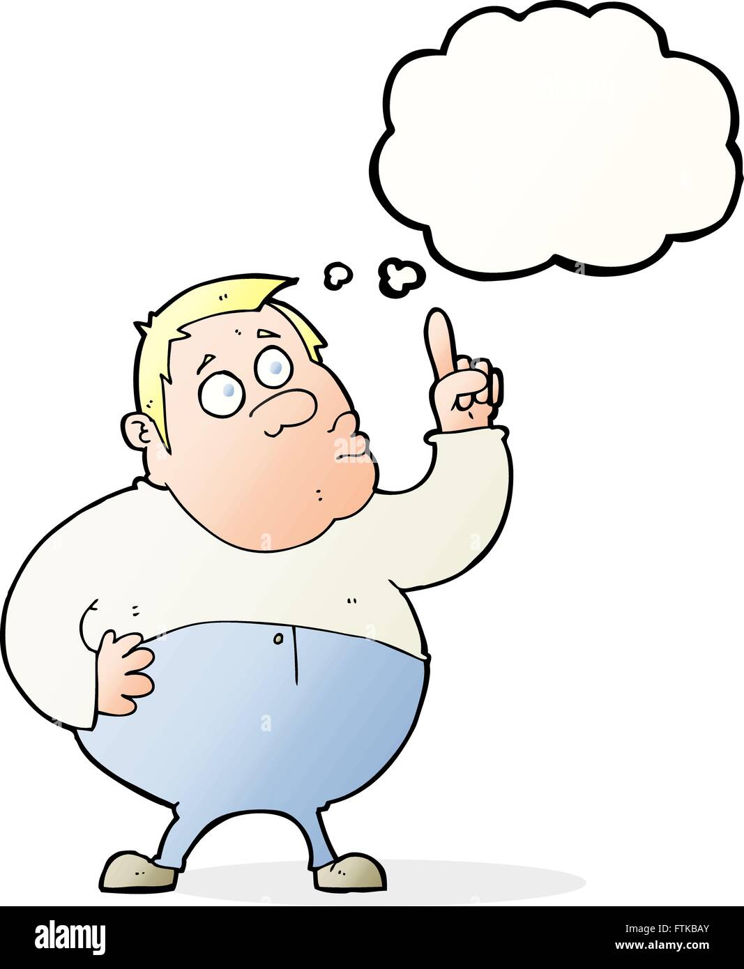 cartoon man asking question with thought bubble Stock Vector Image ...
