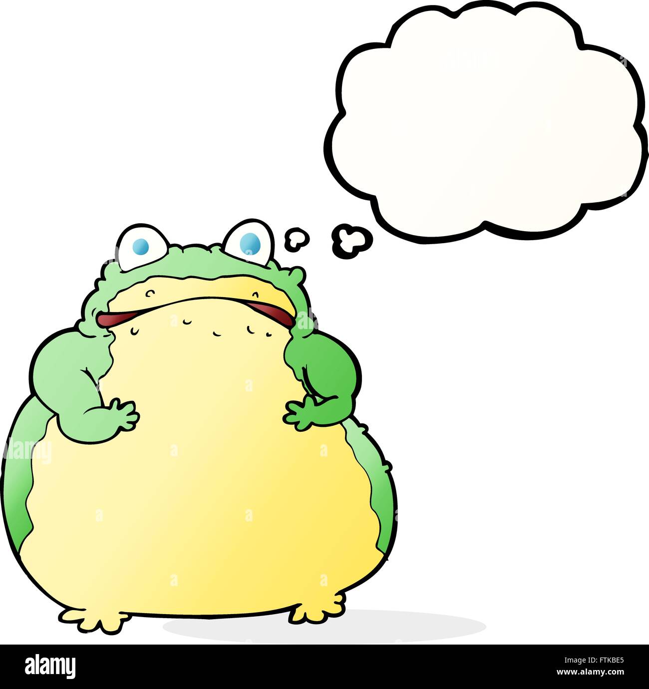 cartoon fat toad with thought bubble Stock Vector Image & Art - Alamy