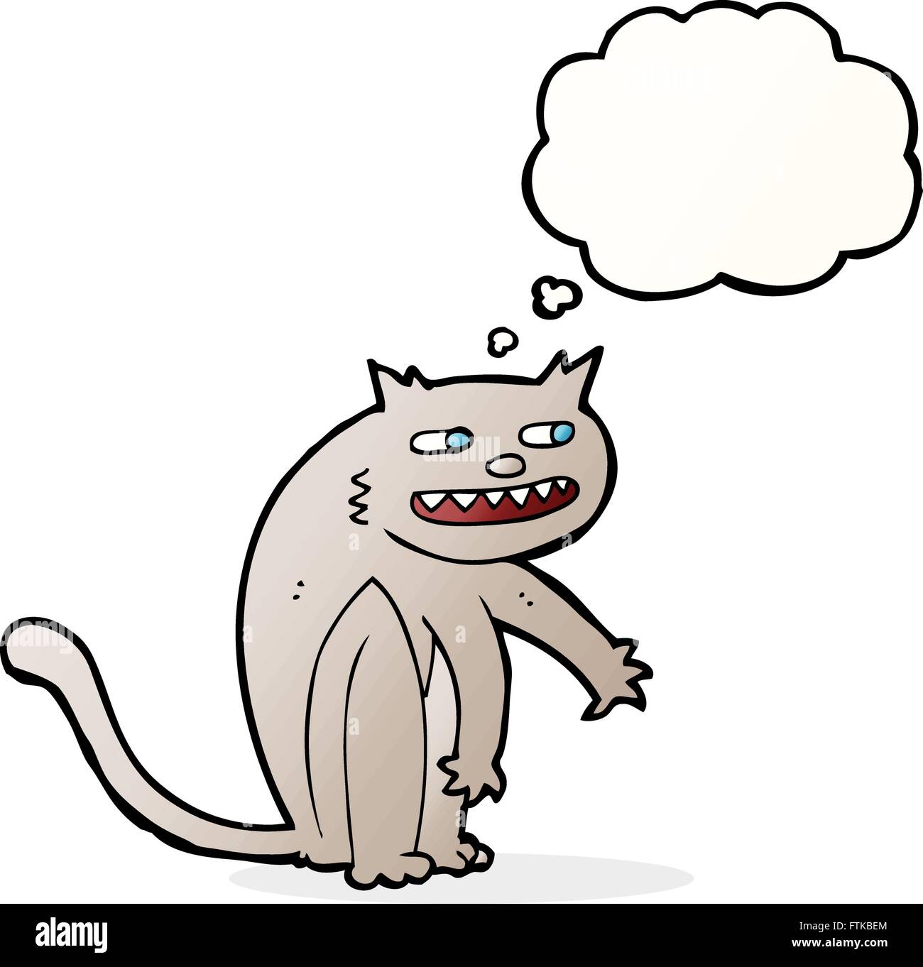 Cartoon happy cat thought bubble hi-res stock photography and images ...