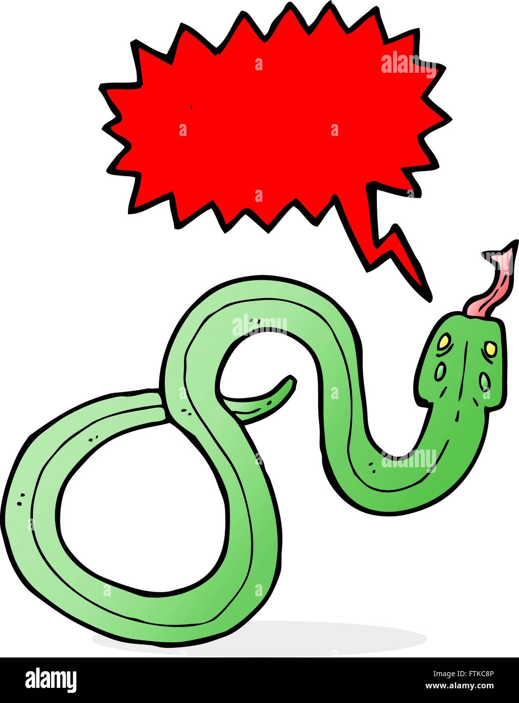 cartoon snake with speech bubble Stock Vector Image & Art - Alamy