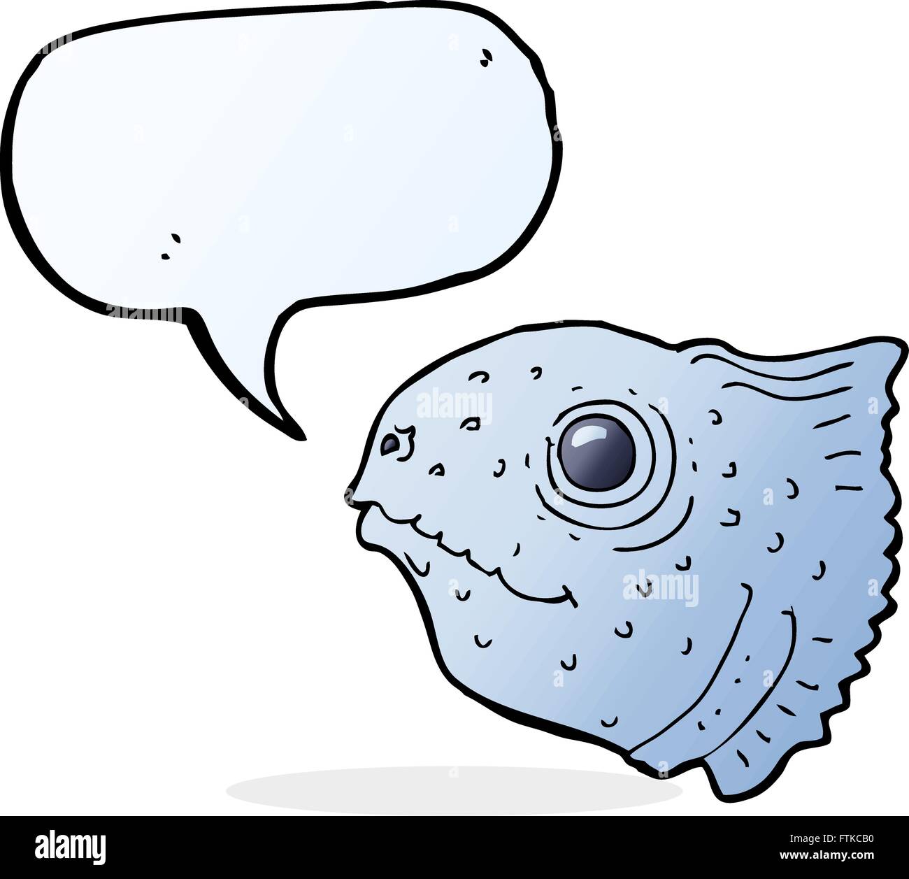 cartoon fish head with speech bubble Stock Vector Image & Art - Alamy