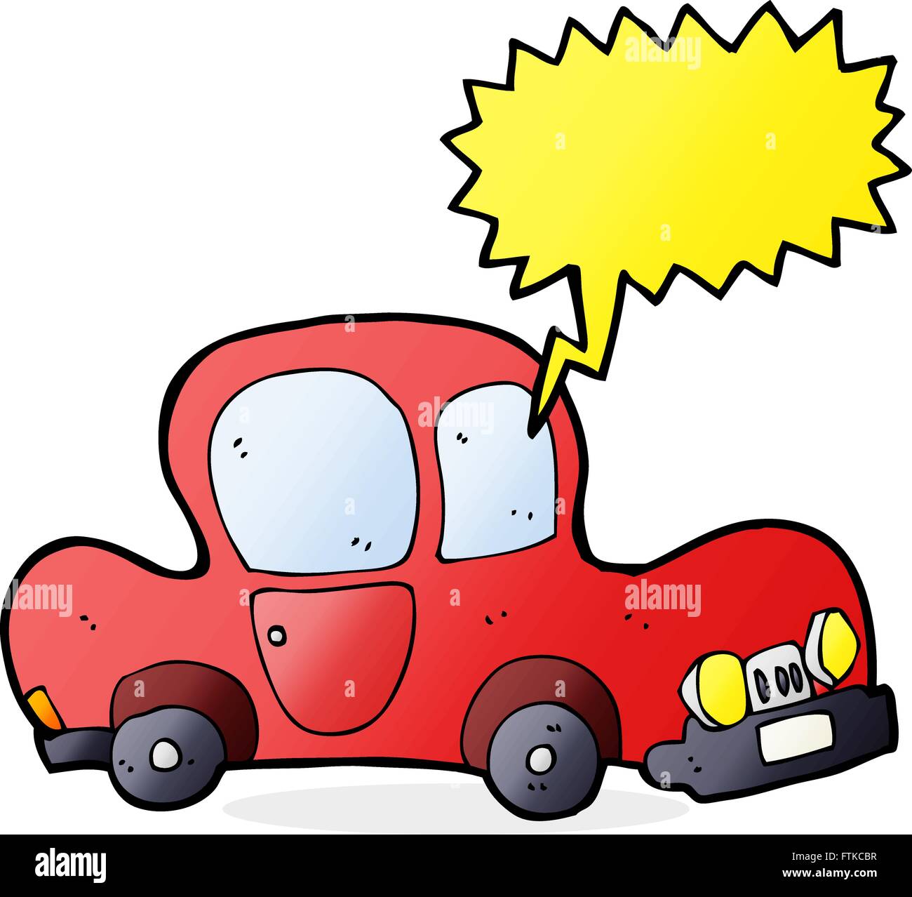 cartoon car with speech bubble Stock Vector Image & Art - Alamy